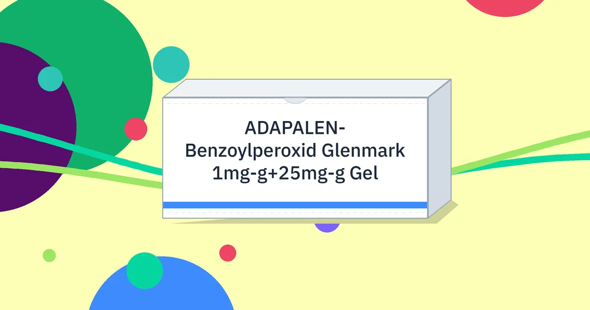 Symbolbild: Packung mit der Aufschrift ADAPALEN-Benzoylperoxid Glenmark 1mg-g+25mg-g Gel (PZN 19790358) – Verfügbarkeit und Bezug in Apotheken in Frankfurt am Main