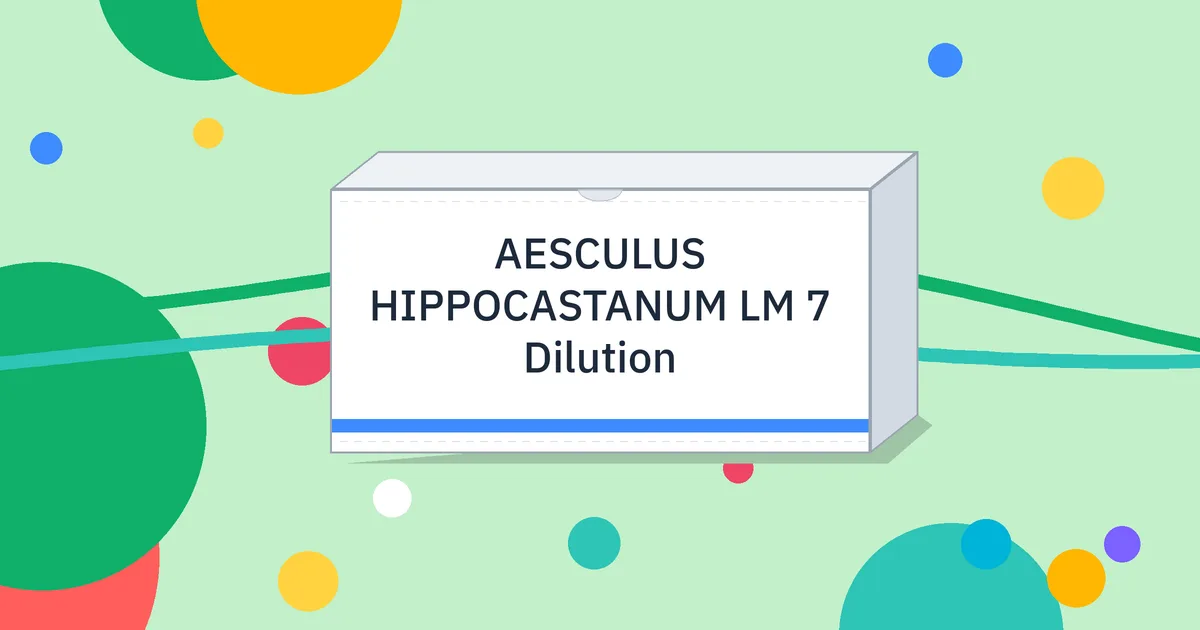 Symbolbild: Packung mit der Aufschrift AESCULUS HIPPOCASTANUM LM 7 Dilution (PZN 12755330) – Verfügbarkeit und Bezug in Apotheken in Frankfurt am Main