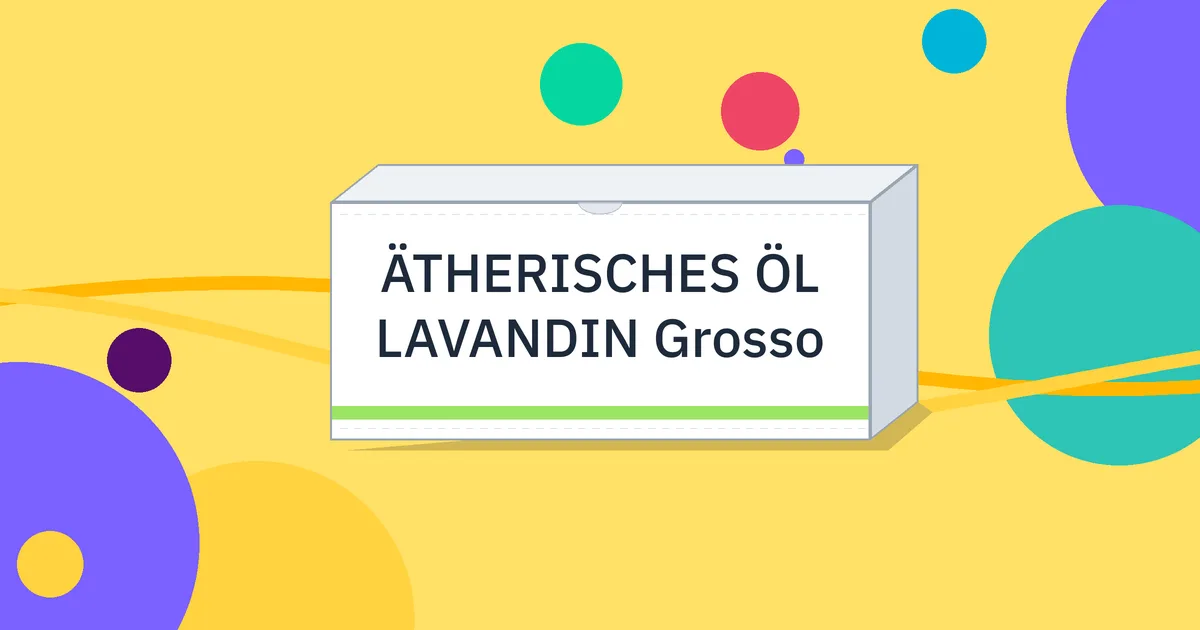 Symbolbild: Packung mit der Aufschrift ÄTHERISCHES ÖL LAVANDIN Grosso (PZN 01236561) – Verfügbarkeit und Bezug in Apotheken in Frankfurt am Main
