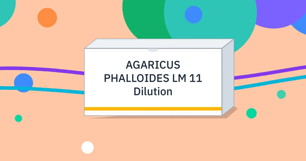 Symbolbild: Packung mit der Aufschrift AGARICUS PHALLOIDES LM 11 Dilution (PZN 13304463) – Verfügbarkeit und Bezug in Apotheken in Frankfurt am Main