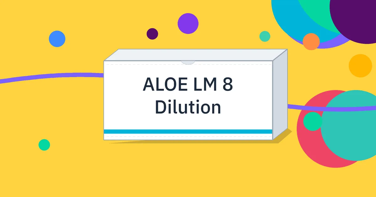 Symbolbild: Packung mit der Aufschrift ALOE LM 8 Dilution (PZN 12757487) – Verfügbarkeit und Bezug in Apotheken in Frankfurt am Main