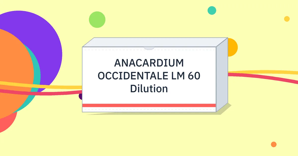 Symbolbild: Packung mit der Aufschrift ANACARDIUM OCCIDENTALE LM 60 Dilution (PZN 13327671) – Verfügbarkeit und Bezug in Apotheken in Frankfurt am Main