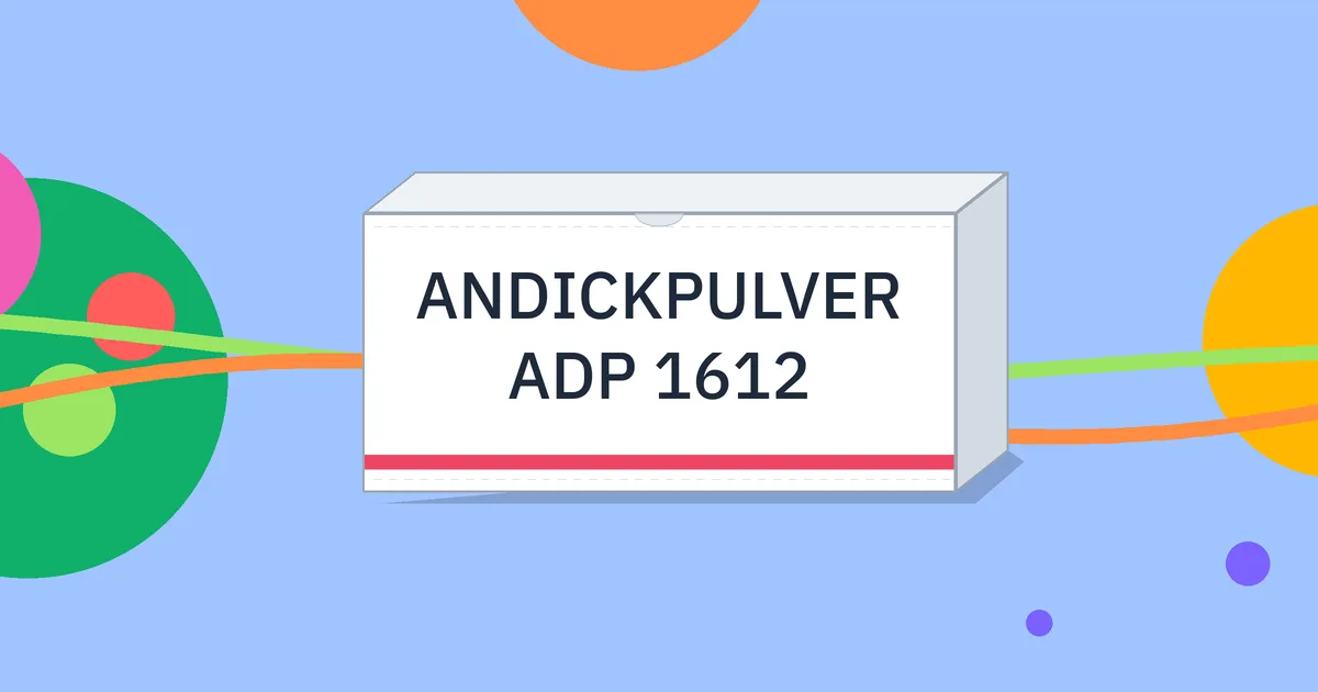 Symbolbild: Packung mit der Aufschrift ANDICKPULVER ADP 1612 (PZN 02778695) – Verfügbarkeit und Bezug in Apotheken in Frankfurt am Main