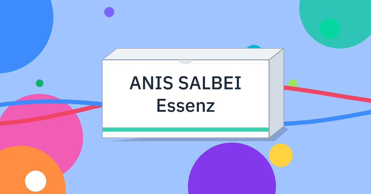 Symbolbild: Packung mit der Aufschrift ANIS SALBEI Essenz (PZN 09234047) – Verfügbarkeit und Bezug in Apotheken in Frankfurt am Main