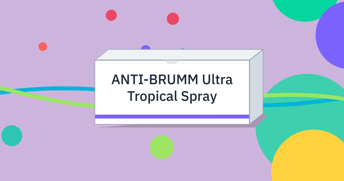 Symbolbild: Packung mit der Aufschrift ANTI-BRUMM Ultra Tropical Spray (PZN 16348372) – Verfügbarkeit und Bezug in Apotheken in Frankfurt am Main