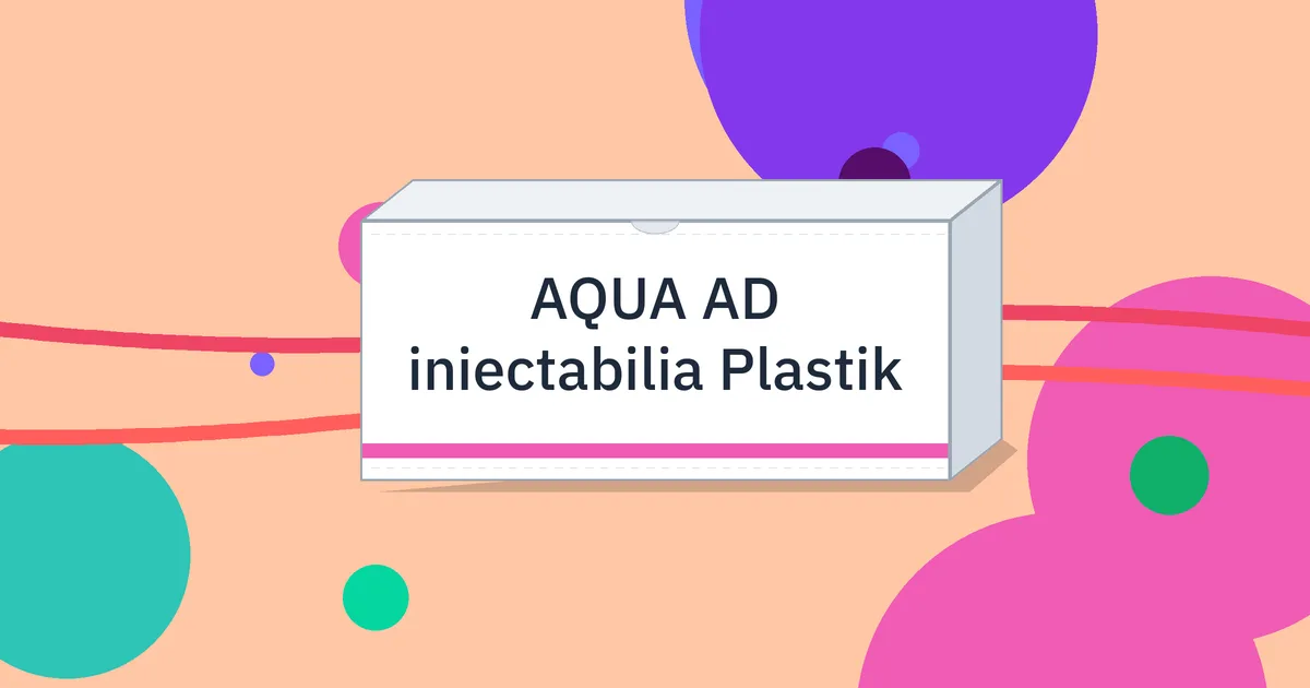 Symbolbild: Packung mit der Aufschrift AQUA AD iniectabilia Plastik (PZN 06340429) – Verfügbarkeit und Bezug in Apotheken in Frankfurt am Main