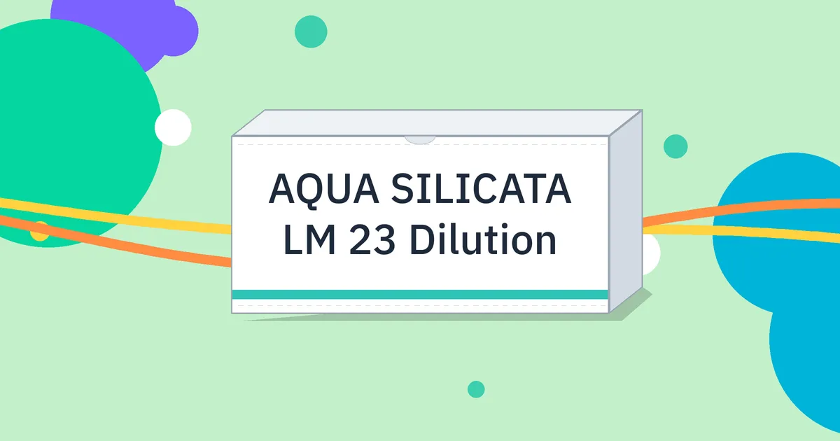 Symbolbild: Packung mit der Aufschrift AQUA SILICATA LM 23 Dilution (PZN 13383132) – Verfügbarkeit und Bezug in Apotheken in Frankfurt am Main