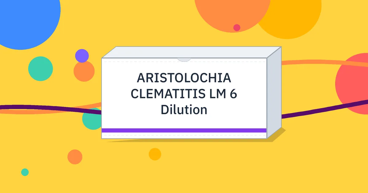 Symbolbild: Packung mit der Aufschrift ARISTOLOCHIA CLEMATITIS LM 6 Dilution (PZN 13391166) – Verfügbarkeit und Bezug in Apotheken in Frankfurt am Main