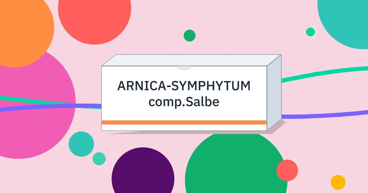 Symbolbild: Packung mit der Aufschrift ARNICA-SYMPHYTUM comp.Salbe (PZN 03643069) – Verfügbarkeit und Bezug in Apotheken in Frankfurt am Main