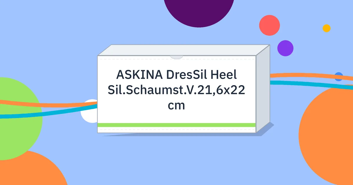 Symbolbild: Packung mit der Aufschrift ASKINA DresSil Heel Sil.Schaumst.V.21,6x22 cm (PZN 12735014) – Verfügbarkeit und Bezug in Apotheken in Frankfurt am Main