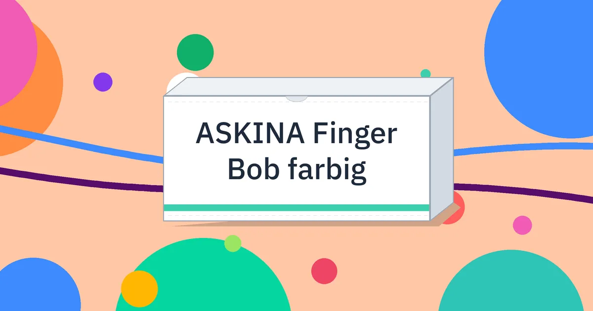 Symbolbild: Packung mit der Aufschrift ASKINA Finger Bob farbig (PZN 17902273) – Verfügbarkeit und Bezug in Apotheken in Frankfurt am Main