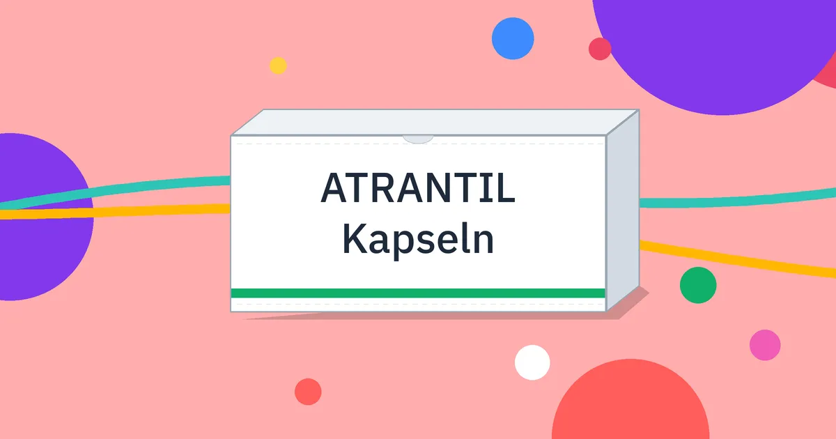Symbolbild: Packung mit der Aufschrift ATRANTIL Kapseln (PZN 20404018) – Verfügbarkeit und Bezug in Apotheken in Frankfurt am Main