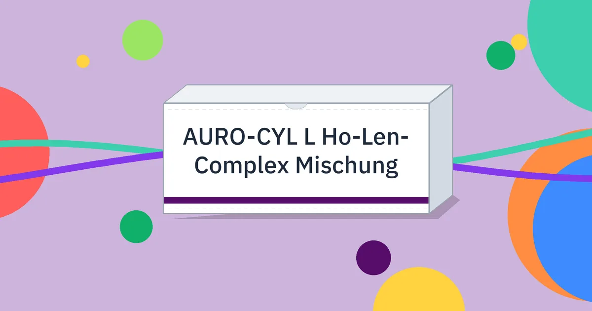 Symbolbild: Packung mit der Aufschrift AURO-CYL L Ho-Len-Complex Mischung (PZN 09706204) – Verfügbarkeit und Bezug in Apotheken in Frankfurt am Main