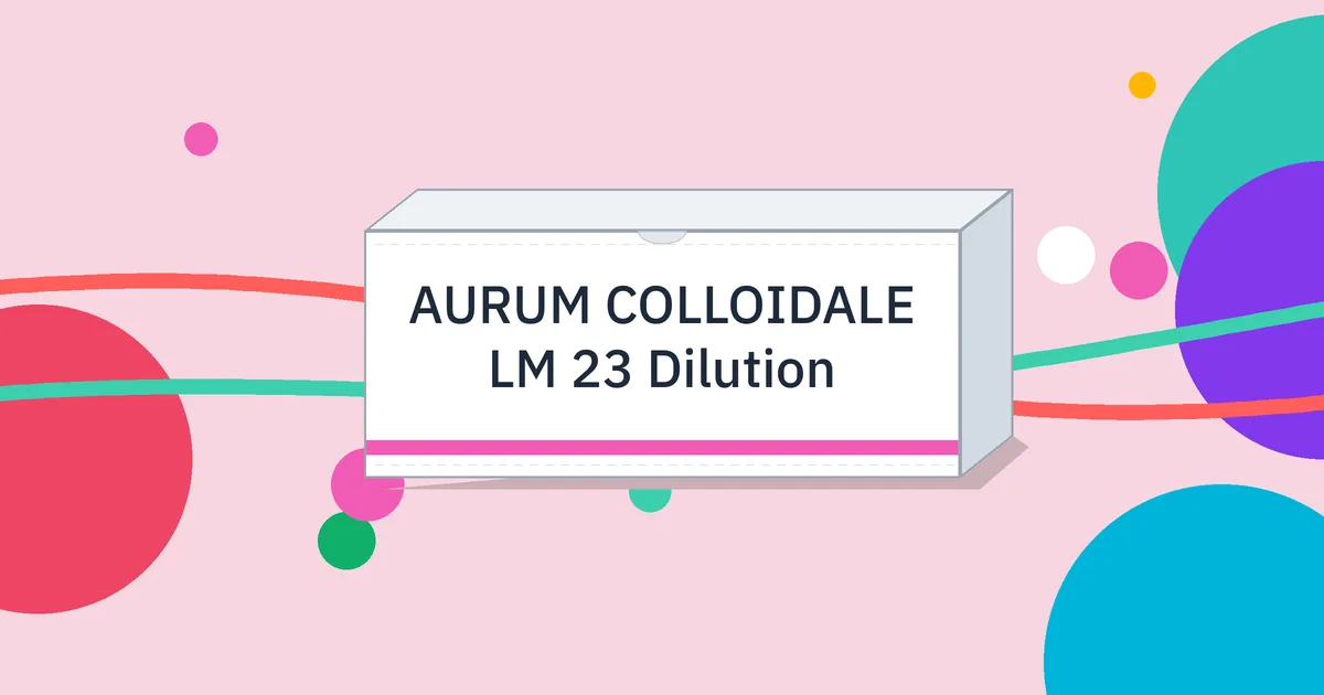 Symbolbild: Packung mit der Aufschrift AURUM COLLOIDALE LM 23 Dilution (PZN 12784366) – Verfügbarkeit und Bezug in Apotheken in Frankfurt am Main