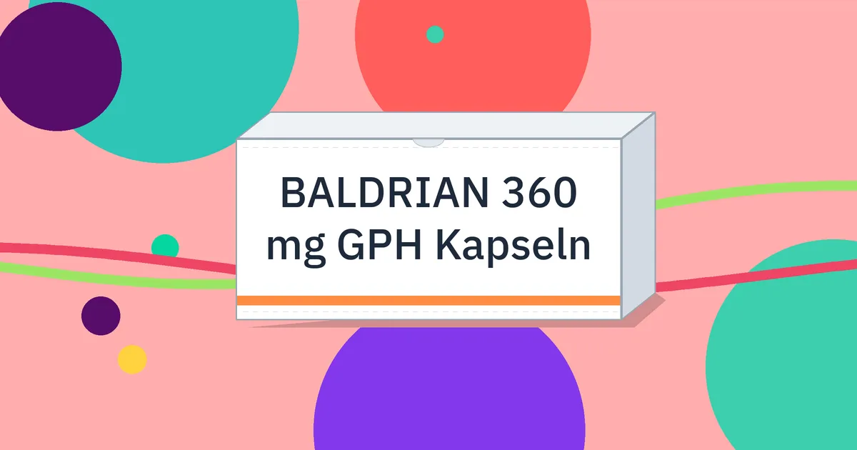 Symbolbild: Packung mit der Aufschrift BALDRIAN 360 mg GPH Kapseln (PZN 09748941) – Verfügbarkeit und Bezug in Apotheken in Frankfurt am Main