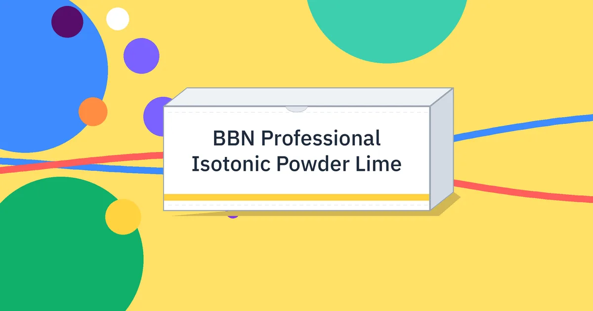 Symbolbild: Packung mit der Aufschrift BBN Professional Isotonic Powder Lime (PZN 08996660) – Verfügbarkeit und Bezug in Apotheken in Frankfurt am Main