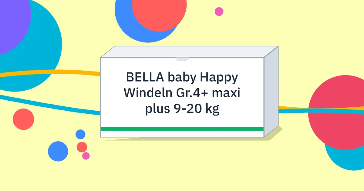 Symbolbild: Packung mit der Aufschrift BELLA baby Happy Windeln Gr.4+ maxi plus 9-20 kg (PZN 15210217) – Verfügbarkeit und Bezug in Apotheken in Frankfurt am Main