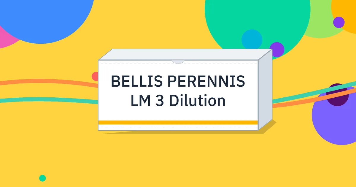 Symbolbild: Packung mit der Aufschrift BELLIS PERENNIS LM 3 Dilution (PZN 12791478) – Verfügbarkeit und Bezug in Apotheken in Frankfurt am Main