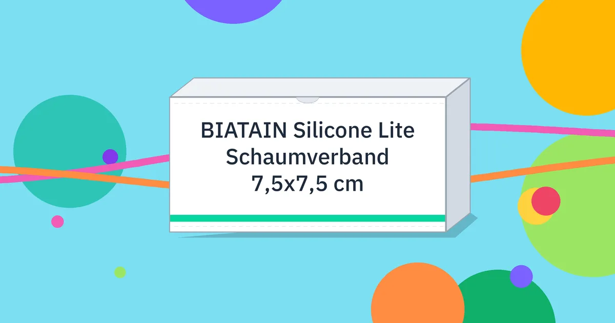 Symbolbild: Packung mit der Aufschrift BIATAIN Silicone Lite Schaumverband 7,5x7,5 cm (PZN 20388992) – Verfügbarkeit und Bezug in Apotheken in Frankfurt am Main