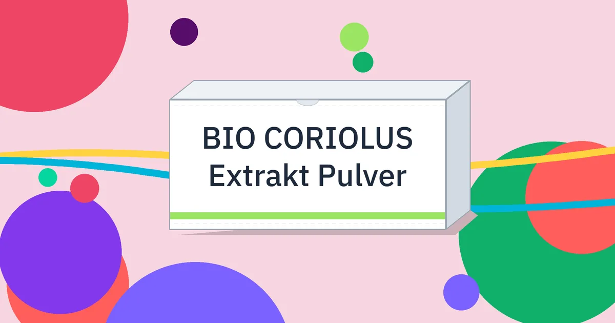 Symbolbild: Packung mit der Aufschrift BIO CORIOLUS Extrakt Pulver (PZN 18813933) – Verfügbarkeit und Bezug in Apotheken in Frankfurt am Main