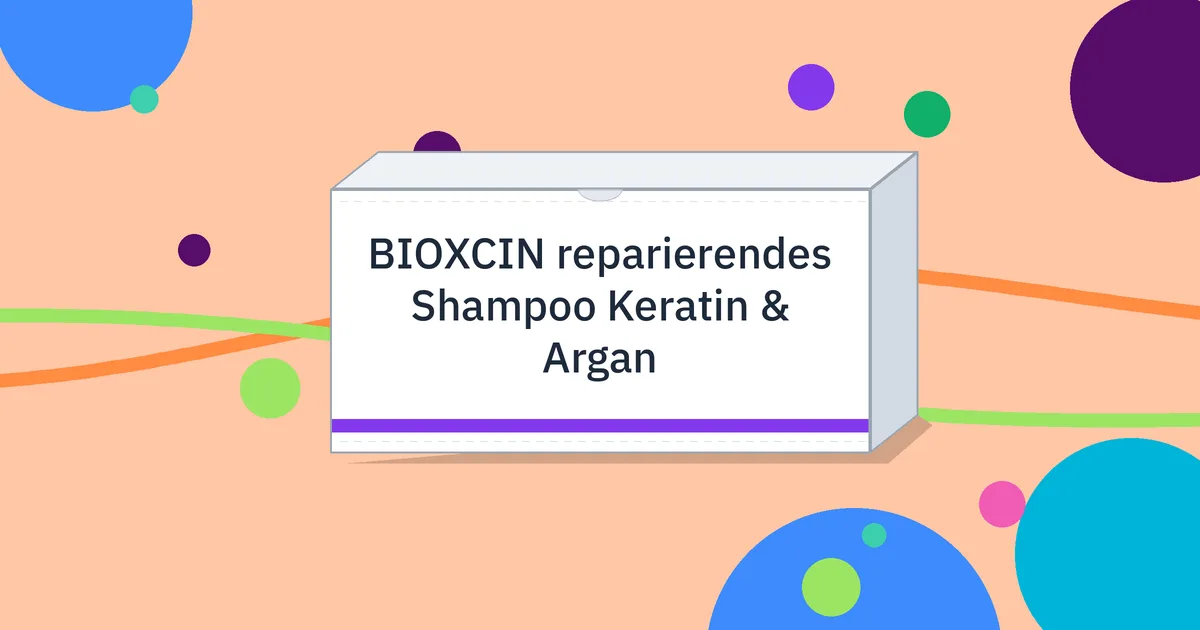 Symbolbild: Packung mit der Aufschrift BIOXCIN reparierendes Shampoo Keratin & Argan (PZN 19216234) – Verfügbarkeit und Bezug in Apotheken in Frankfurt am Main