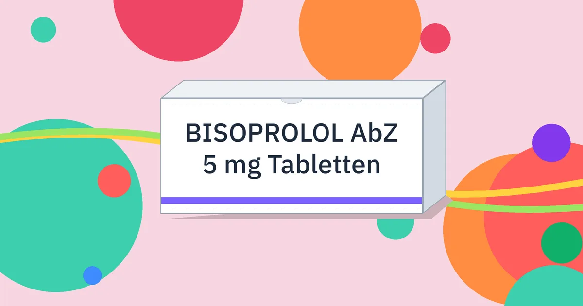 Symbolbild: Packung mit der Aufschrift BISOPROLOL AbZ 5 mg Tabletten (PZN 01014949) – Verfügbarkeit und Bezug in Apotheken in Frankfurt am Main