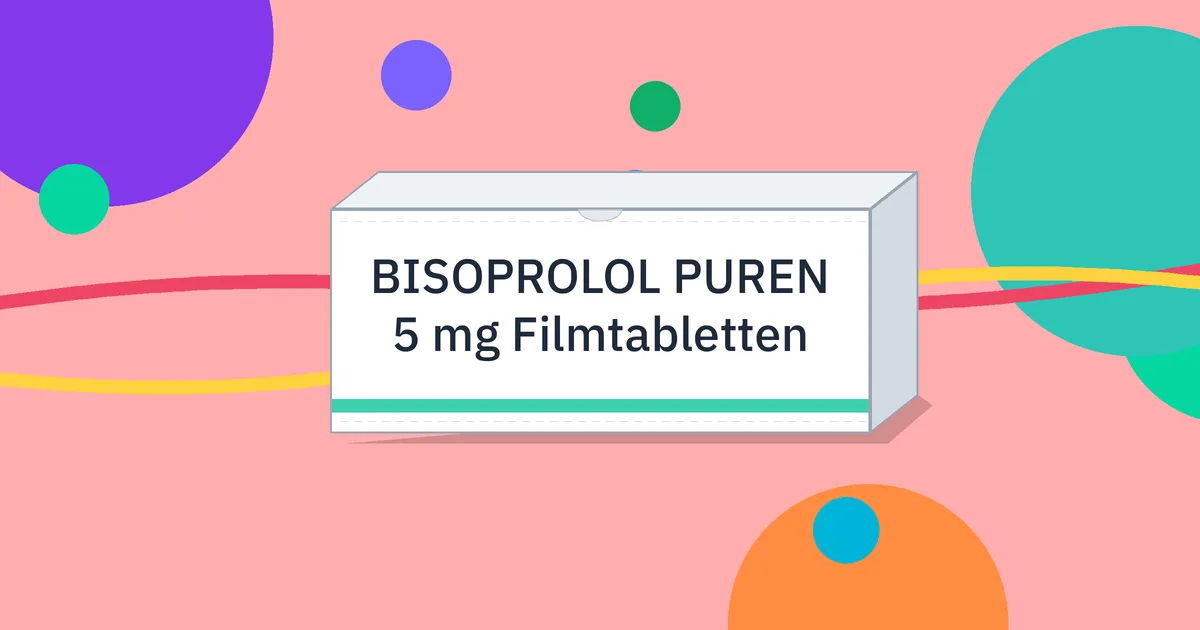 Symbolbild: Packung mit der Aufschrift BISOPROLOL PUREN 5 mg Filmtabletten (PZN 14043183) – Verfügbarkeit und Bezug in Apotheken in Frankfurt am Main