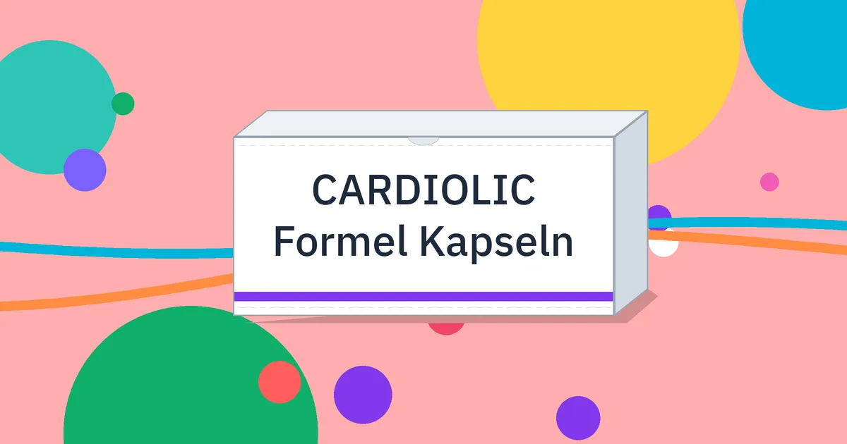 Symbolbild: Packung mit der Aufschrift CARDIOLIC Formel Kapseln (PZN 10063533) – Verfügbarkeit und Bezug in Apotheken in Frankfurt am Main