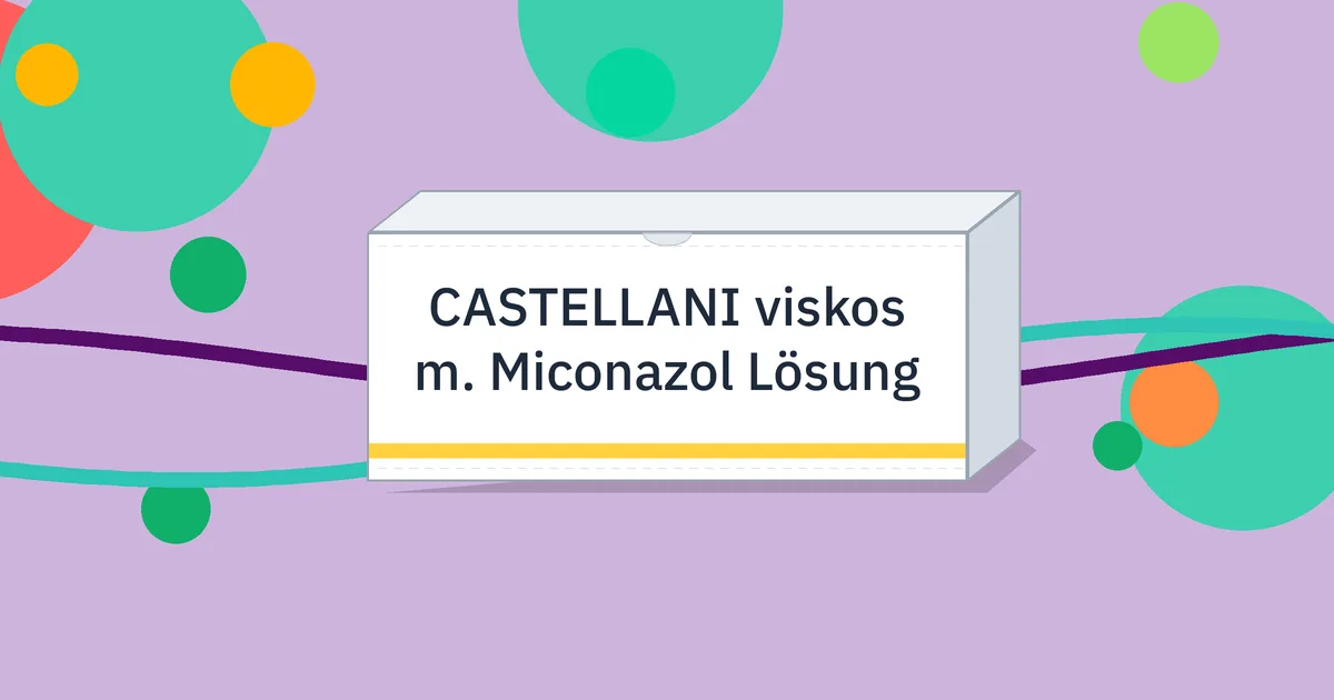 Symbolbild: Packung mit der Aufschrift CASTELLANI viskos m. Miconazol Lösung (PZN 00912770) – Verfügbarkeit und Bezug in Apotheken in Frankfurt am Main
