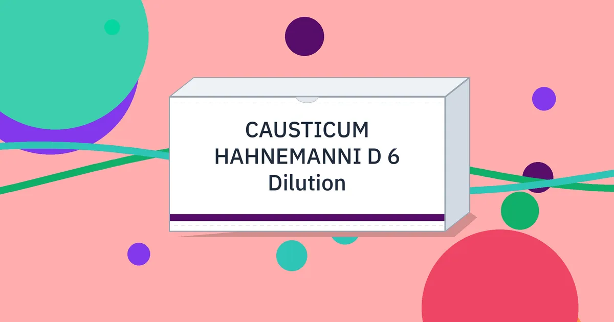 Symbolbild: Packung mit der Aufschrift CAUSTICUM HAHNEMANNI D 6 Dilution (PZN 02401499) – Verfügbarkeit und Bezug in Apotheken in Frankfurt am Main