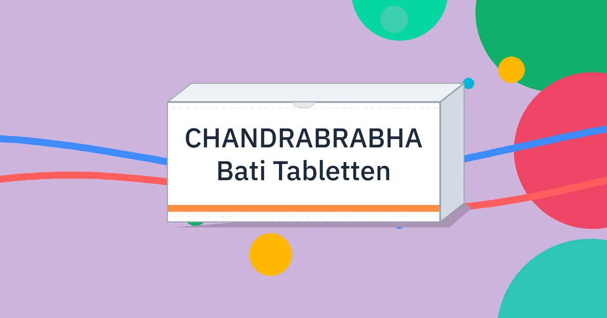 Symbolbild: Packung mit der Aufschrift CHANDRABRABHA Bati Tabletten (PZN 07226121) – Verfügbarkeit und Bezug in Apotheken in Frankfurt am Main