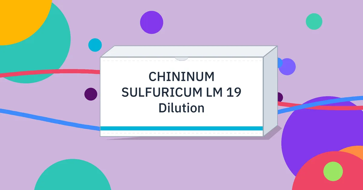 Symbolbild: Packung mit der Aufschrift CHININUM SULFURICUM LM 19 Dilution (PZN 12816066) – Verfügbarkeit und Bezug in Apotheken in Frankfurt am Main