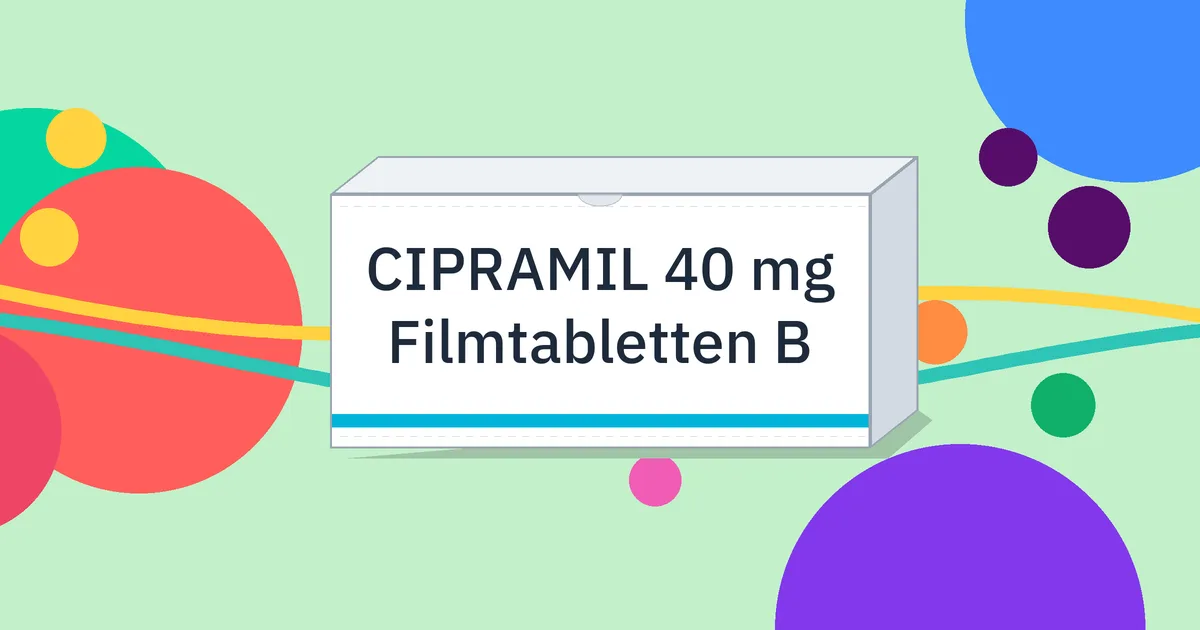 Symbolbild: Packung mit der Aufschrift CIPRAMIL 40 mg Filmtabletten B (PZN 02459145) – Verfügbarkeit und Bezug in Apotheken in Frankfurt am Main