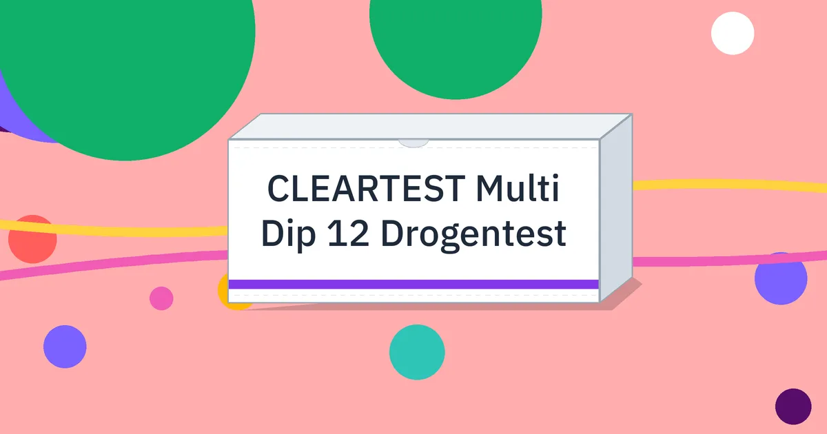 Symbolbild: Packung mit der Aufschrift CLEARTEST Multi Dip 12 Drogentest (PZN 18038871) – Verfügbarkeit und Bezug in Apotheken in Frankfurt am Main