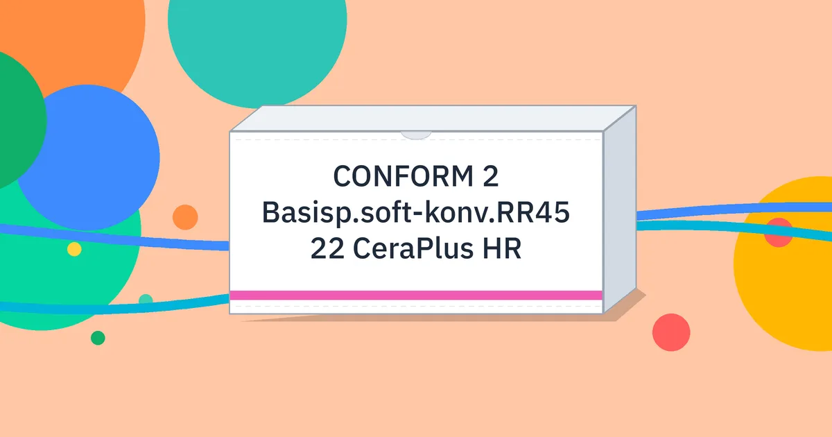 Symbolbild: Packung mit der Aufschrift CONFORM 2 Basisp.soft-konv.RR45 22 CeraPlus HR (PZN 17879054) – Verfügbarkeit und Bezug in Apotheken in Frankfurt am Main