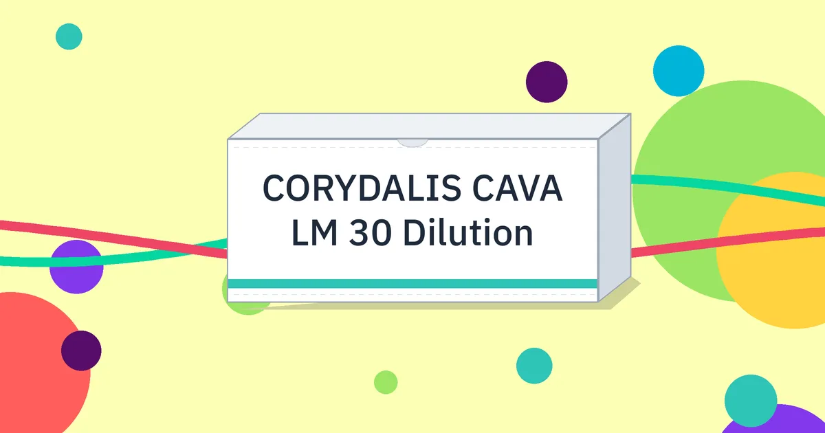 Symbolbild: Packung mit der Aufschrift CORYDALIS CAVA LM 30 Dilution (PZN 13453743) – Verfügbarkeit und Bezug in Apotheken in Frankfurt am Main