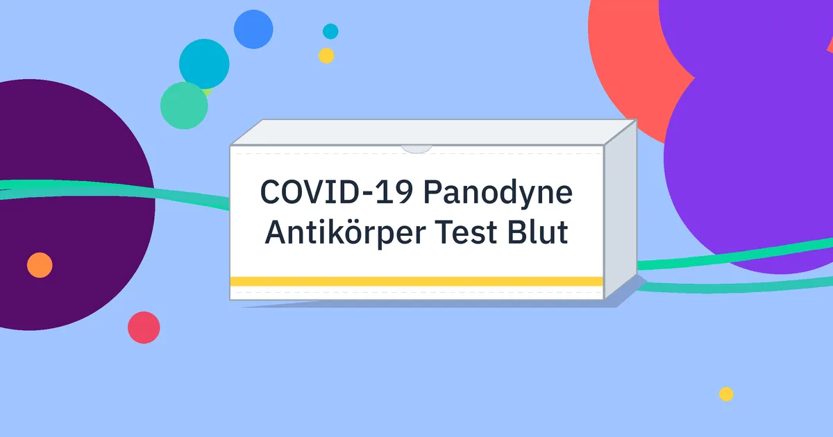 Symbolbild: Packung mit der Aufschrift COVID-19 Panodyne Antikörper Test Blut (PZN 17532267) – Verfügbarkeit und Bezug in Apotheken in Frankfurt am Main