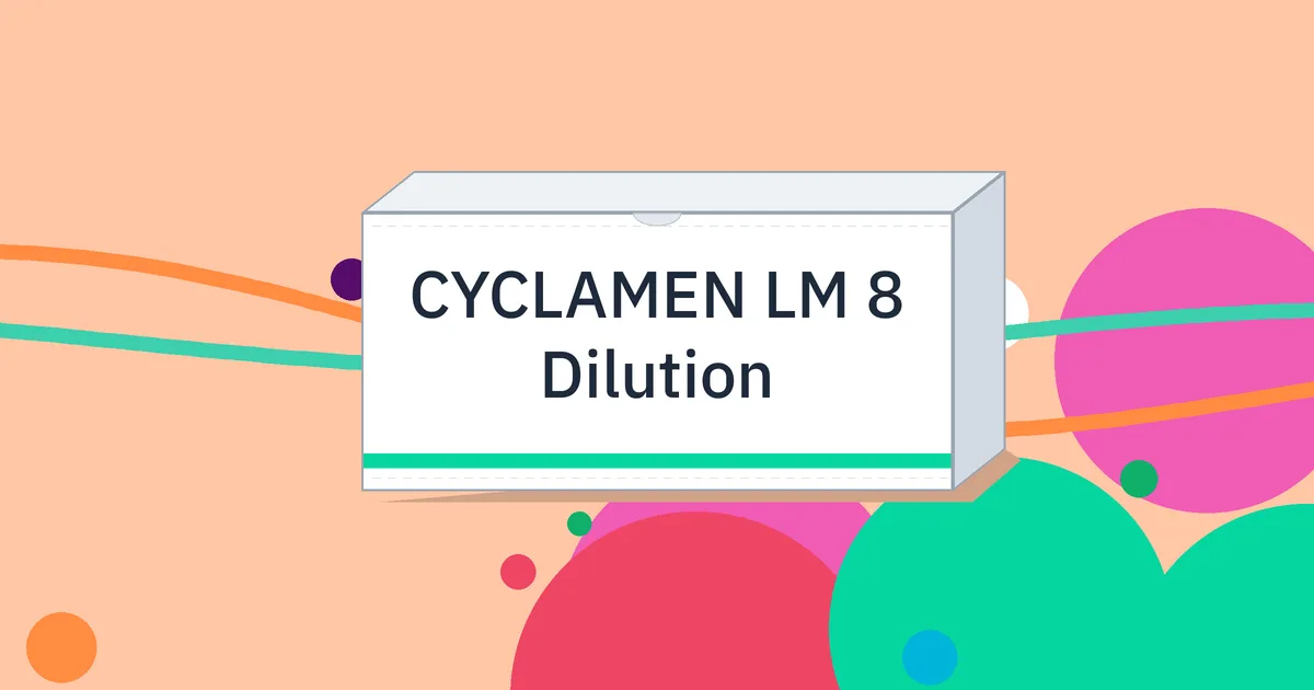 Symbolbild: Packung mit der Aufschrift CYCLAMEN LM 8 Dilution (PZN 12840372) – Verfügbarkeit und Bezug in Apotheken in Frankfurt am Main