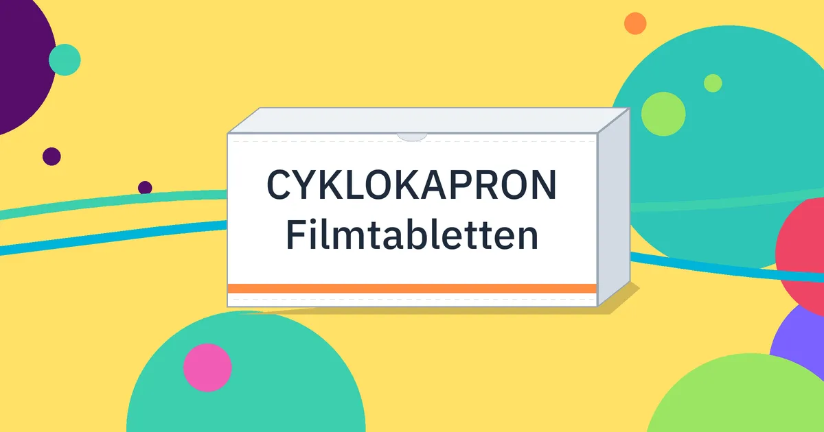 Symbolbild: Packung mit der Aufschrift CYKLOKAPRON Filmtabletten (PZN 12453988) – Verfügbarkeit und Bezug in Apotheken in Frankfurt am Main