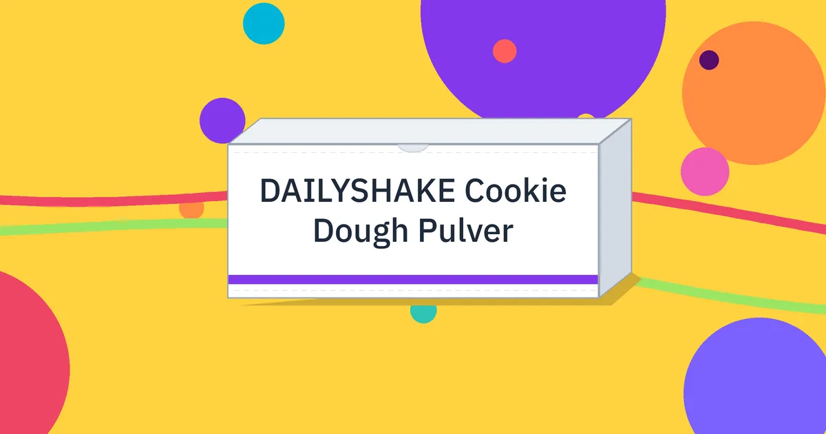 Symbolbild: Packung mit der Aufschrift DAILYSHAKE Cookie Dough Pulver (PZN 13910577) – Verfügbarkeit und Bezug in Apotheken in Frankfurt am Main
