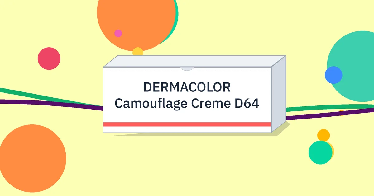 Symbolbild: Packung mit der Aufschrift DERMACOLOR Camouflage Creme D64 (PZN 15819065) – Verfügbarkeit und Bezug in Apotheken in Frankfurt am Main