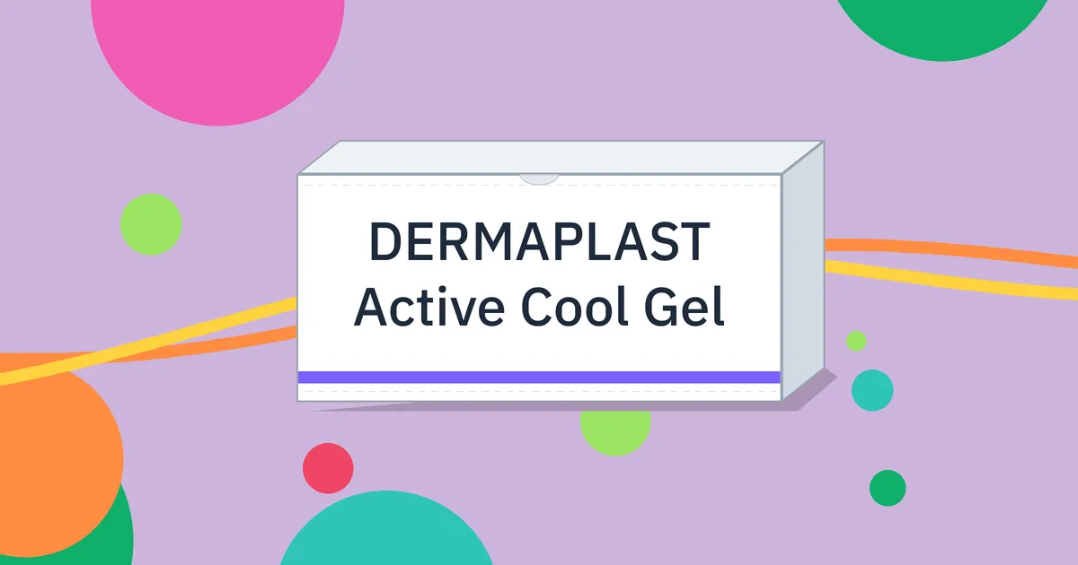 Symbolbild: Packung mit der Aufschrift DERMAPLAST Active Cool Gel (PZN 19453589) – Verfügbarkeit und Bezug in Apotheken in Frankfurt am Main