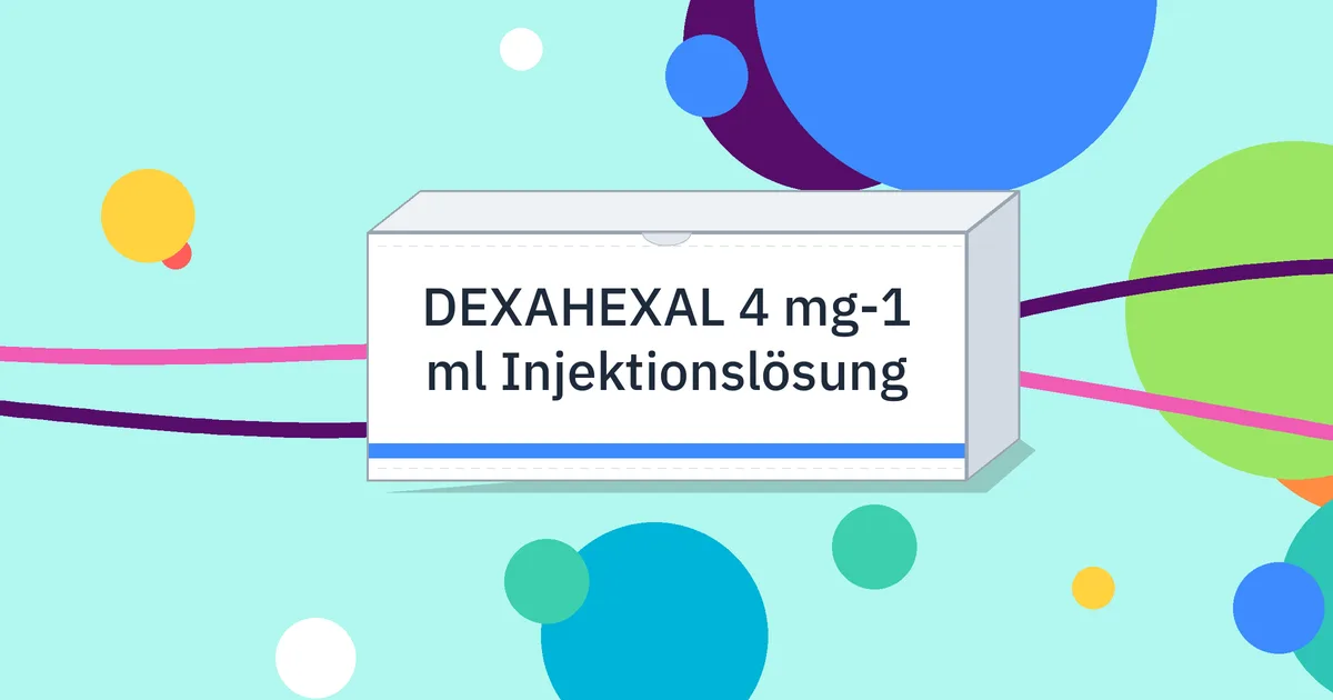 Symbolbild: Packung mit der Aufschrift DEXAHEXAL 4 mg-1 ml Injektionslösung (PZN 01276891) – Verfügbarkeit und Bezug in Apotheken in Frankfurt am Main
