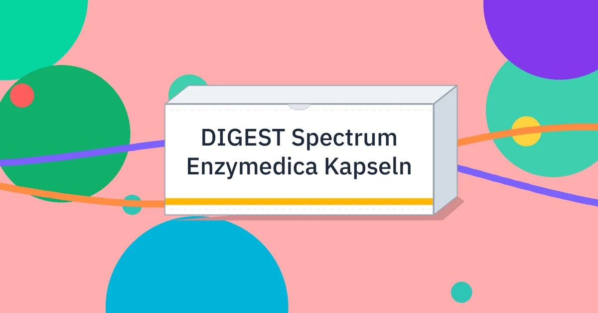 Symbolbild: Packung mit der Aufschrift DIGEST Spectrum Enzymedica Kapseln (PZN 16941058) – Verfügbarkeit und Bezug in Apotheken in Frankfurt am Main
