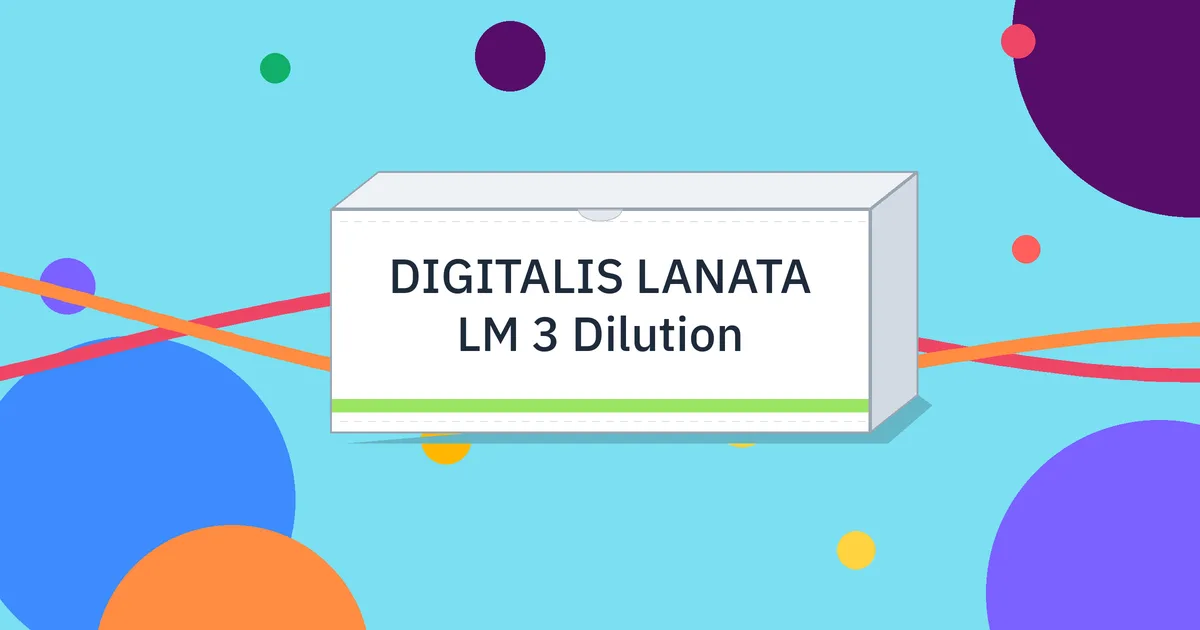 Symbolbild: Packung mit der Aufschrift DIGITALIS LANATA LM 3 Dilution (PZN 12841650) – Verfügbarkeit und Bezug in Apotheken in Frankfurt am Main