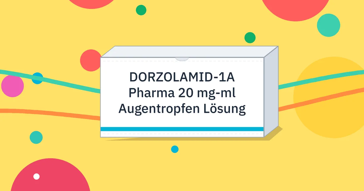 Symbolbild: Packung mit der Aufschrift DORZOLAMID-1A Pharma 20 mg-ml Augentropfen Lösung (PZN 16536369) – Verfügbarkeit und Bezug in Apotheken in Frankfurt am Main