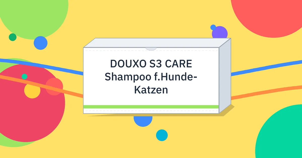 Symbolbild: Packung mit der Aufschrift DOUXO S3 CARE Shampoo f.Hunde-Katzen (PZN 17826247) – Verfügbarkeit und Bezug in Apotheken in Frankfurt am Main