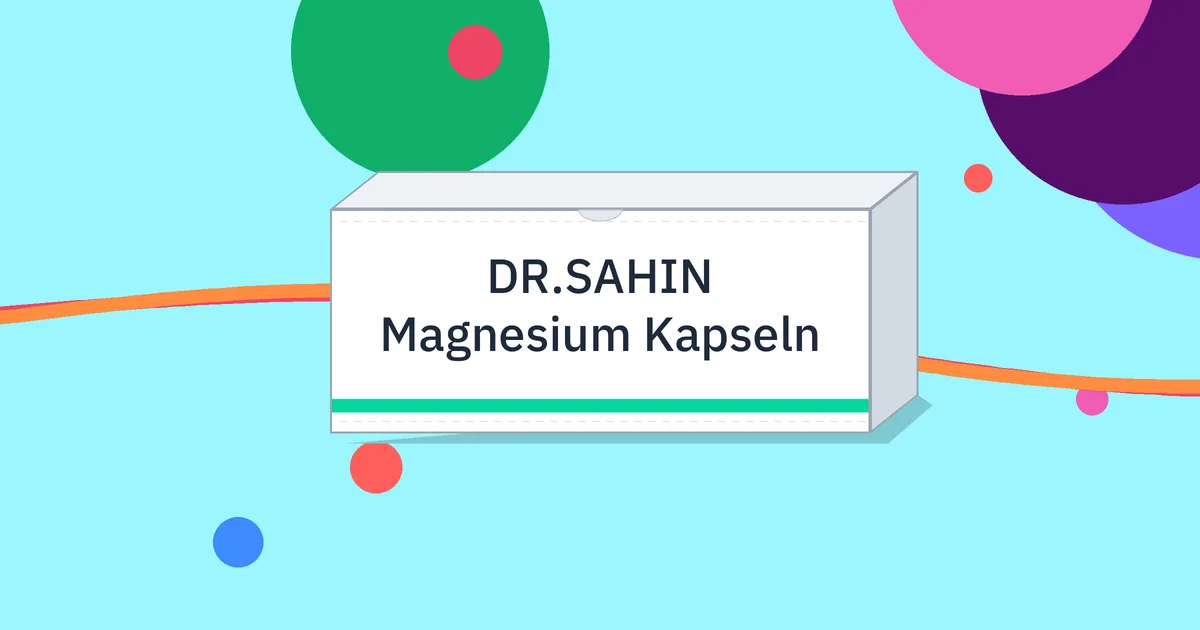 Symbolbild: Packung mit der Aufschrift DR.SAHIN Magnesium Kapseln (PZN 17983165) – Verfügbarkeit und Bezug in Apotheken in Frankfurt am Main