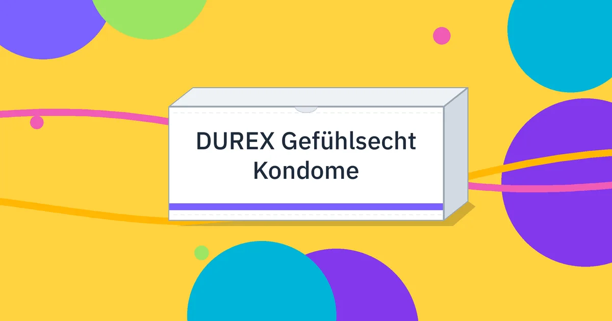 Symbolbild: Packung mit der Aufschrift DUREX Gefühlsecht Kondome (PZN 10404856) – Verfügbarkeit und Bezug in Apotheken in Frankfurt am Main