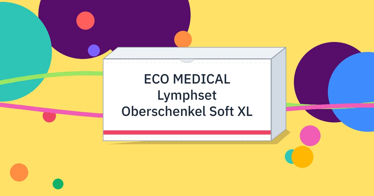 Symbolbild: Packung mit der Aufschrift ECO MEDICAL Lymphset Oberschenkel Soft XL (PZN 10124157) – Verfügbarkeit und Bezug in Apotheken in Frankfurt am Main